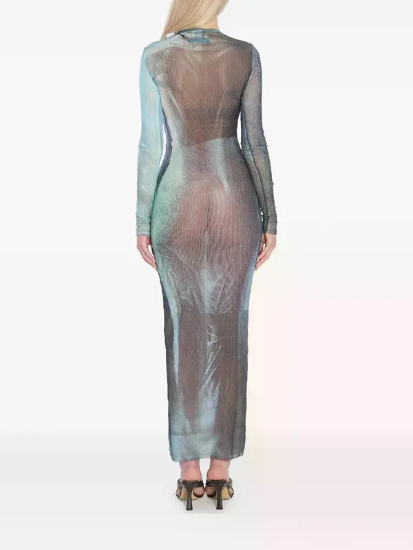 JEAN PAUL GAULTIER Water-print Maxi Dress
