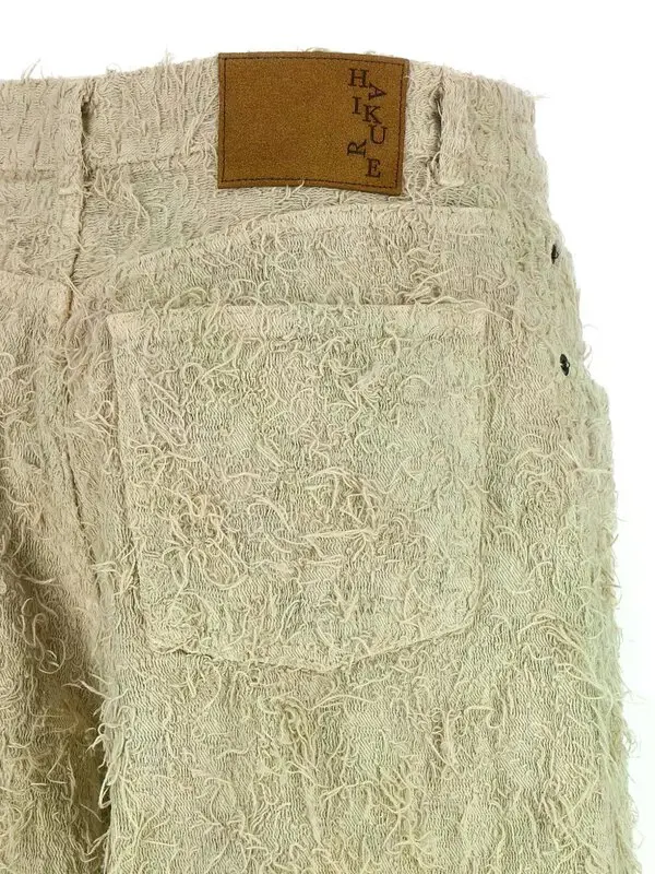 HAIKURE Textured Denim Shorts - Neutrals