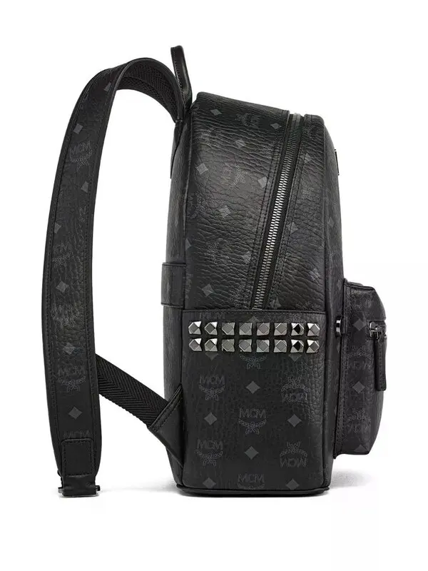 Mcm Studded Monogram Backpack