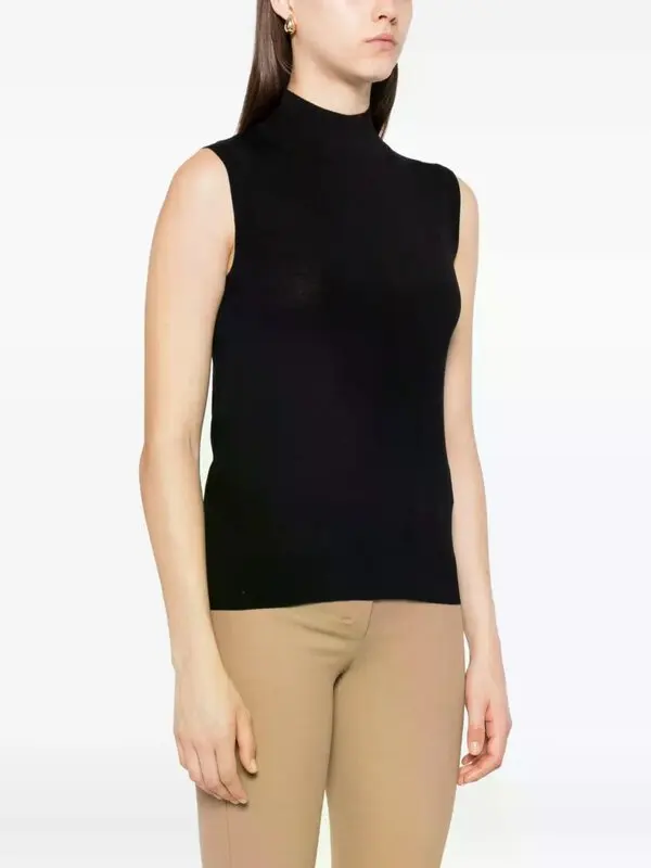 Max Mara High-neck Sleeveless Top - Black