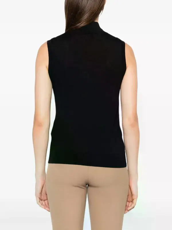 Max Mara High-neck Sleeveless Top - Black