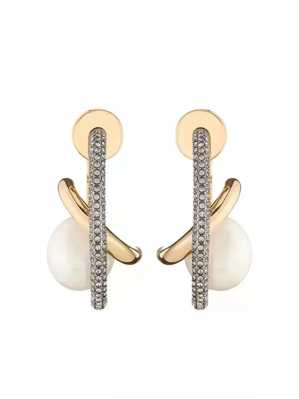 Demarson Pearl-embellished Stud Earrings - Gold