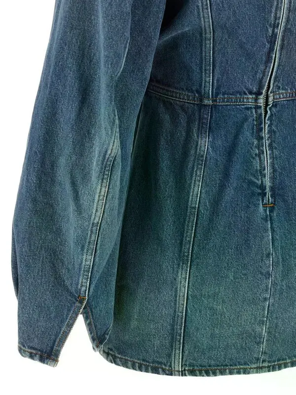 HAIKURE V-neck Denim Dress - Blue