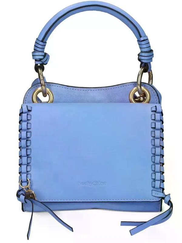 See By Chloé Tilda Braided-Detail Top-Handle Bag In Blue - 15% Off