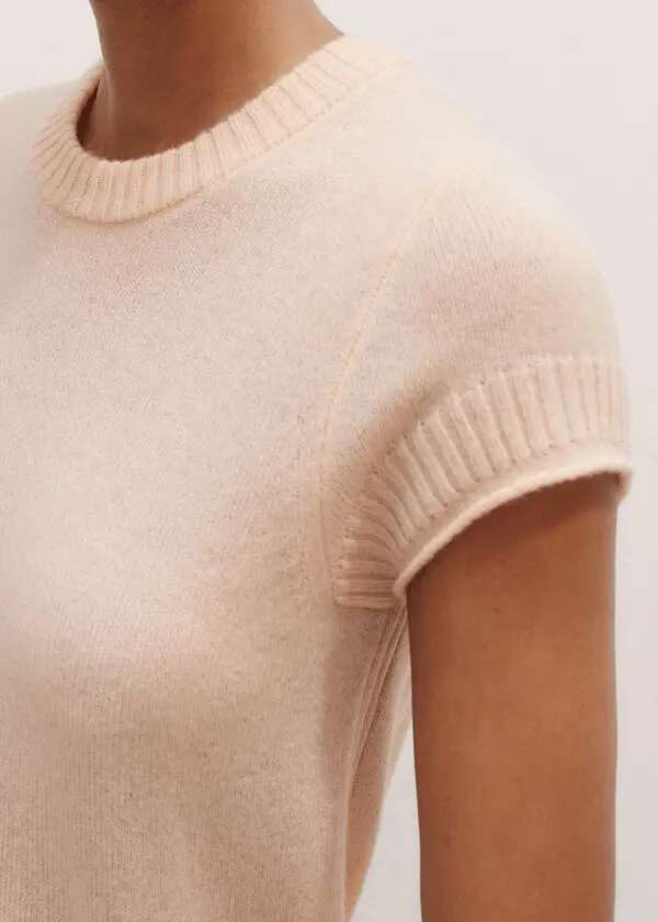 ME+EM Cashmere Baby Tee - Peach Sorbet