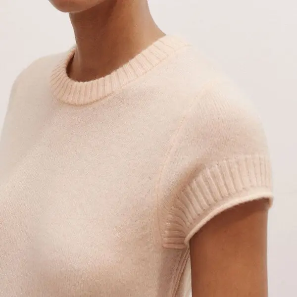 ME+EM Cashmere Baby Tee - Peach Sorbet