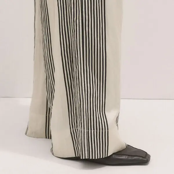 ME+EM Striped Wide-leg Trousers