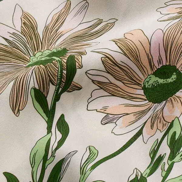 ME+EM Silk Satin Daisy Print Top