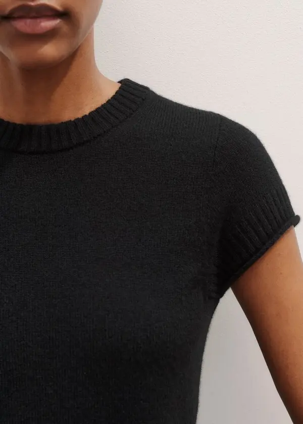 ME+EM Cashmere Baby Tee - Black