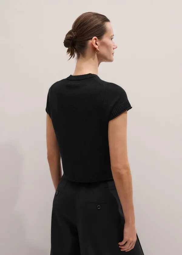 ME+EM Cashmere Baby Tee - Black