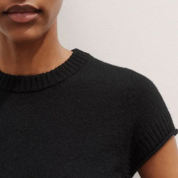 ME+EM Cashmere Baby Tee - Black