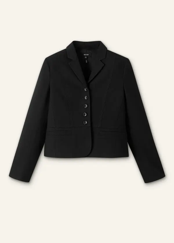 ME+EM Fitted Blazer With Topstitch Detail