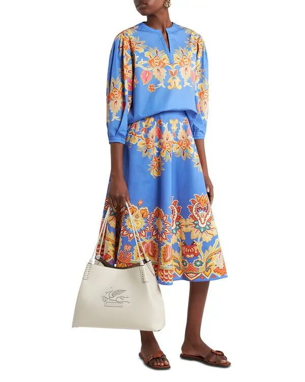 Etro Printed Midi Skirt