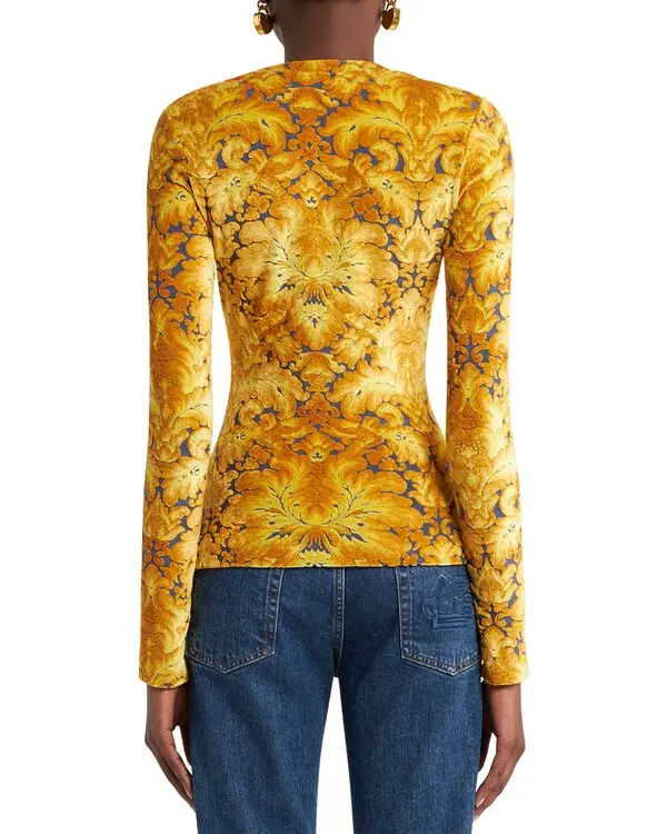 Etro Printed Long Sleeve Top