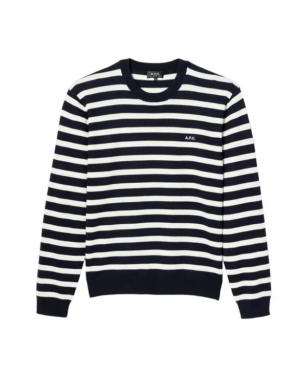 A.p.c. Matthias Striped Crewneck Sweater
