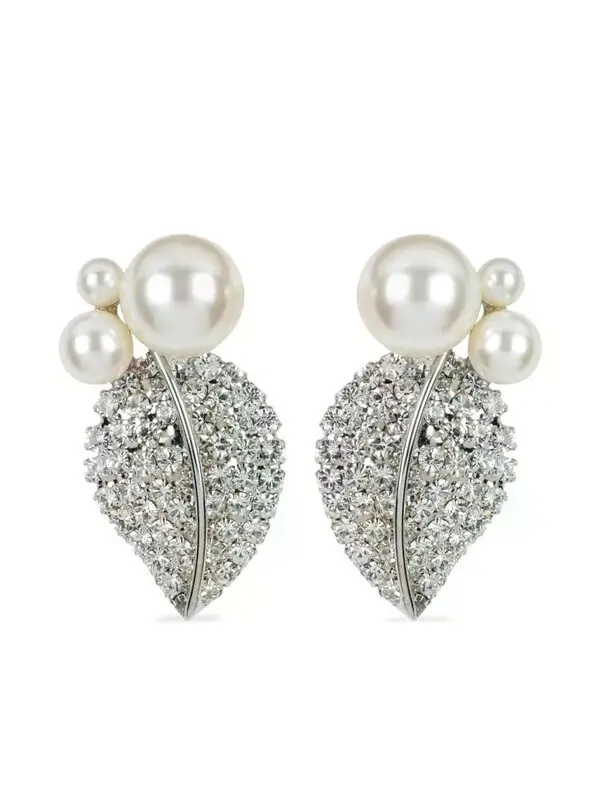 JENNIFER BEHR Blanca Pearl Earrings - Silver