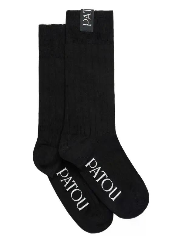 Patou Ribbed Socks - Black