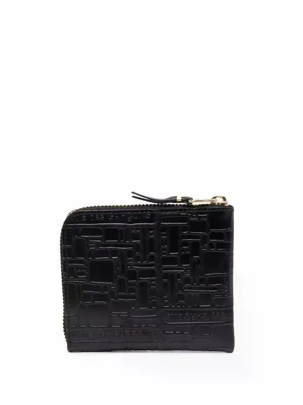 Comme Des Garçons Leather Zip Wallet - Blk Black