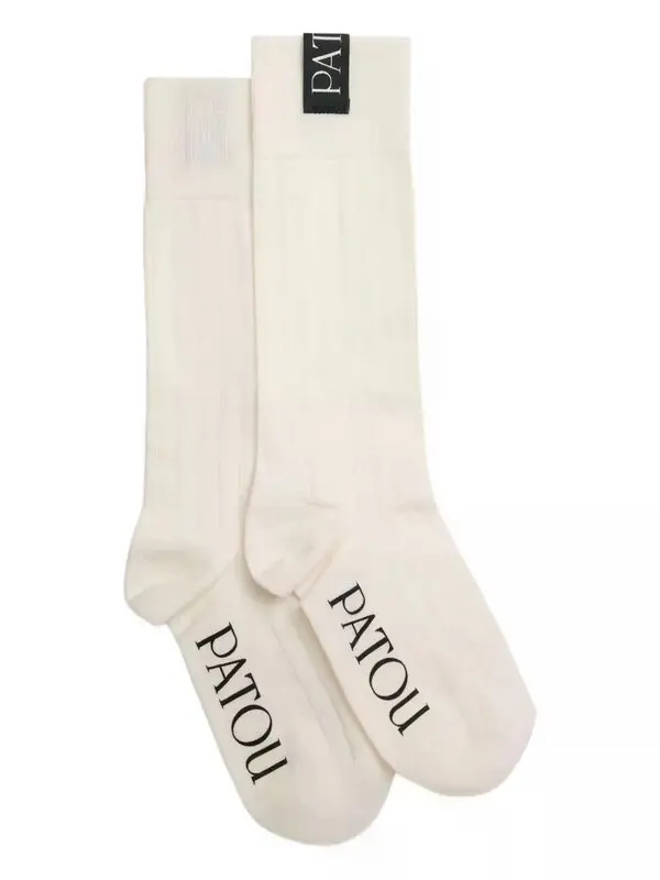 Patou Ribbed Socks - Neutrals