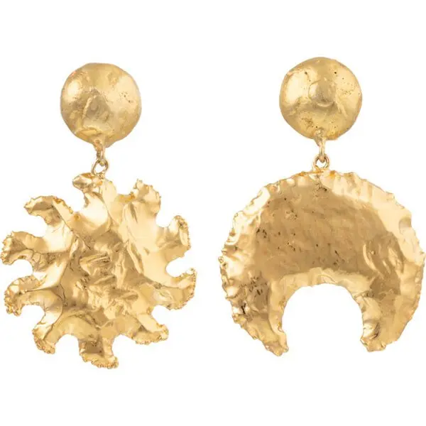Sylvia Toledano Sol Y Luna Clip-on Earrings - Gold
