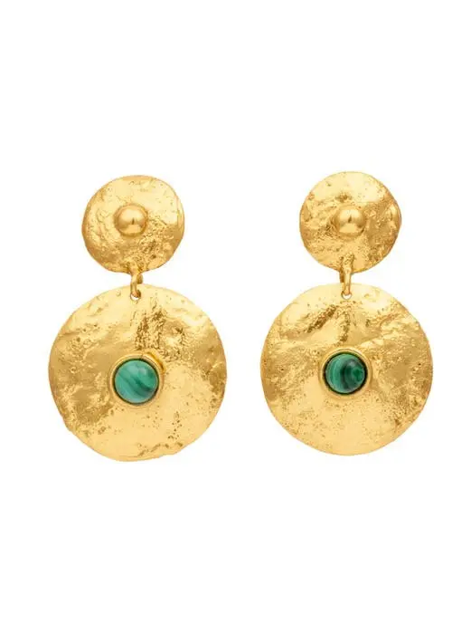 Sylvia Toledano Venus Clip-on Earrings - Malachite