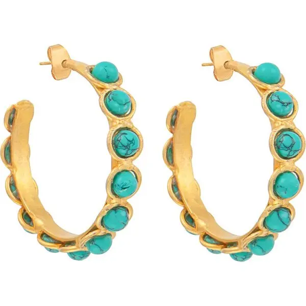 Sylvia Toledano Candies Hoop Earrings - Turquoise