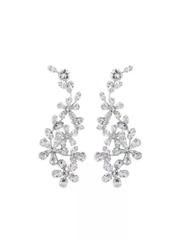 JENNIFER BEHR Mirella Crystal Earrings - Silver