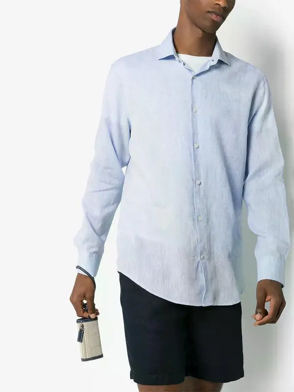 Frescobol Carioca Linen Shirt - Blue
