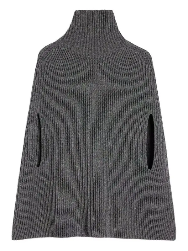 JIL SANDER High-neck Ribbed Cape