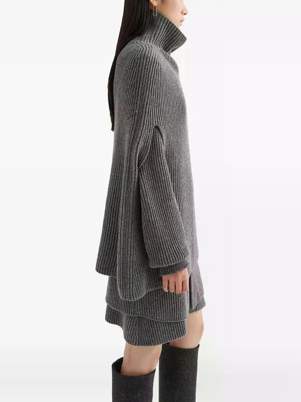 JIL SANDER High-neck Ribbed Cape