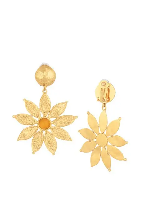 Sylvia Toledano Sunflower Clip-on Earrings - Yellow