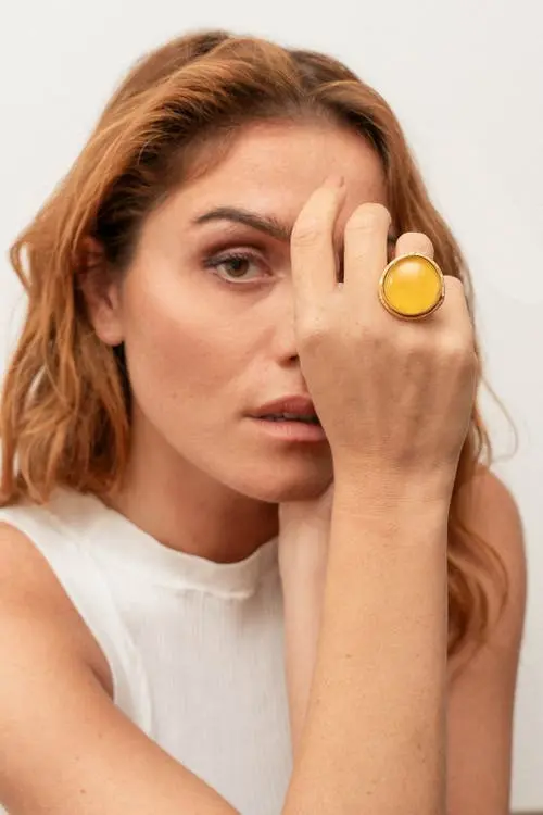 Sylvia Toledano Macaron Statement Ring - Yellow