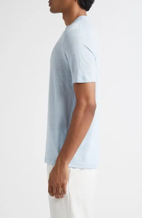 Thom Sweeney Linen Stretch Jersey T-shirt - Sky Blue