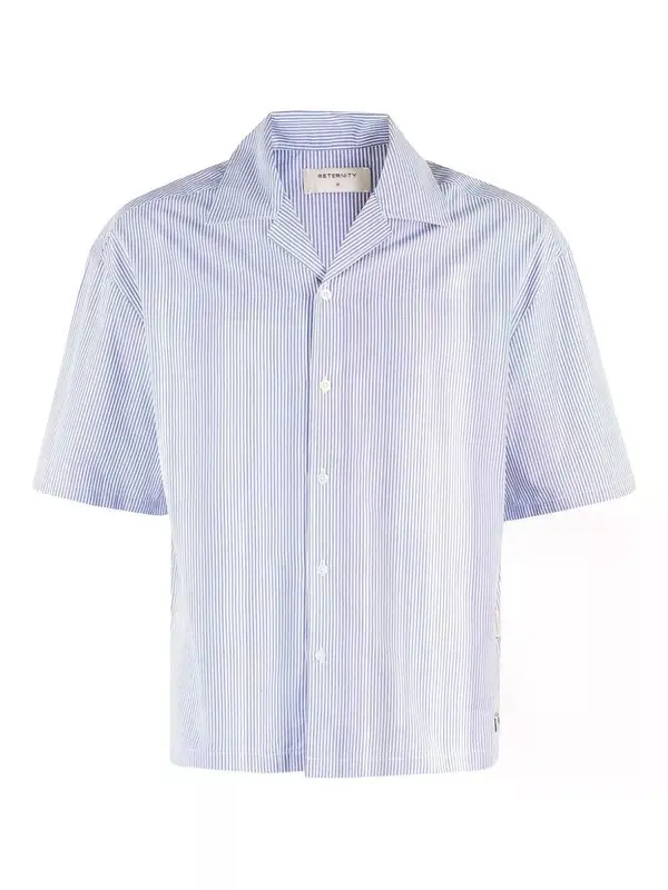 RETERNITY Striped Short-sleeve Shirt - Blue