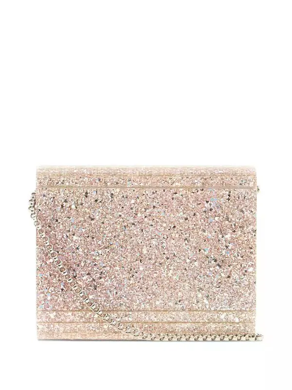 JIMMY CHOO Glitter Panelled Clutch - Pink