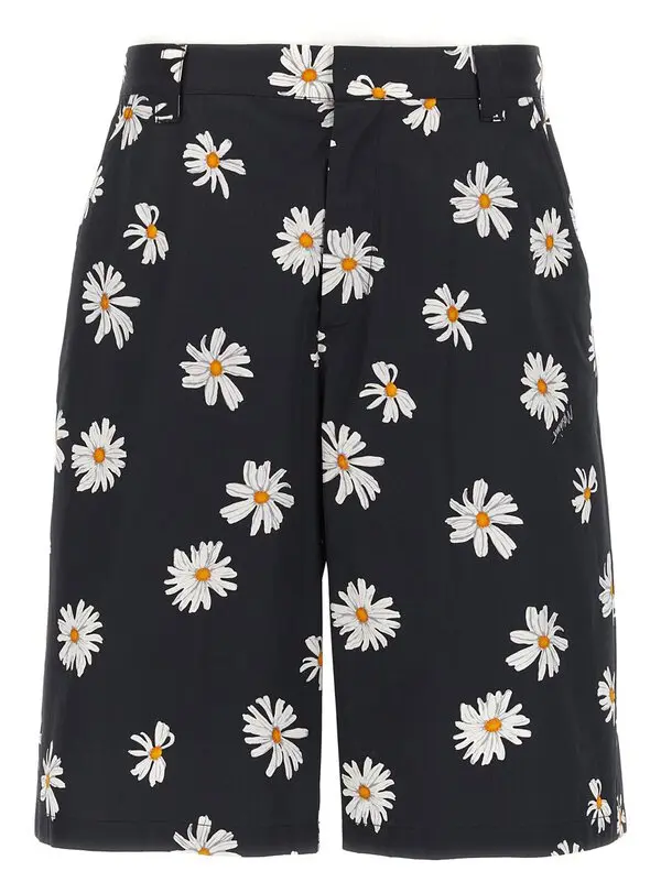 Moschino Margherite Print Bermuda Shorts - Black