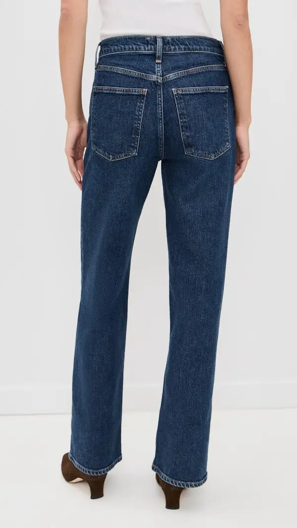 AGOLDE Harper Mid-rise Relaxed Straight Jeans - Echo