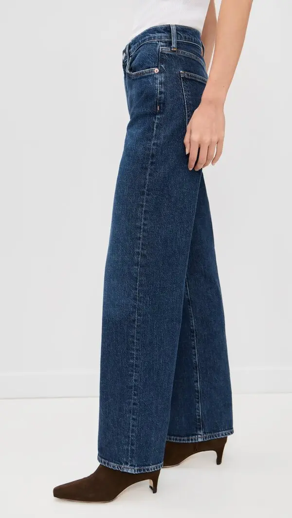 AGOLDE Harper Mid-rise Relaxed Straight Jeans - Echo