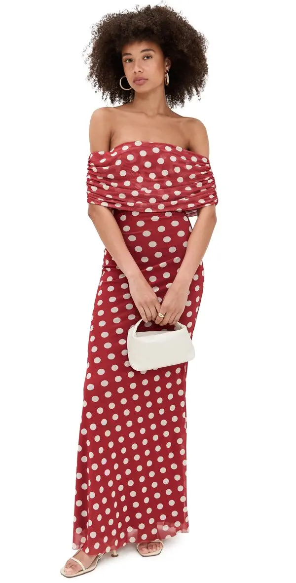 AFRM Mccall Polka Dot Maxi Dress