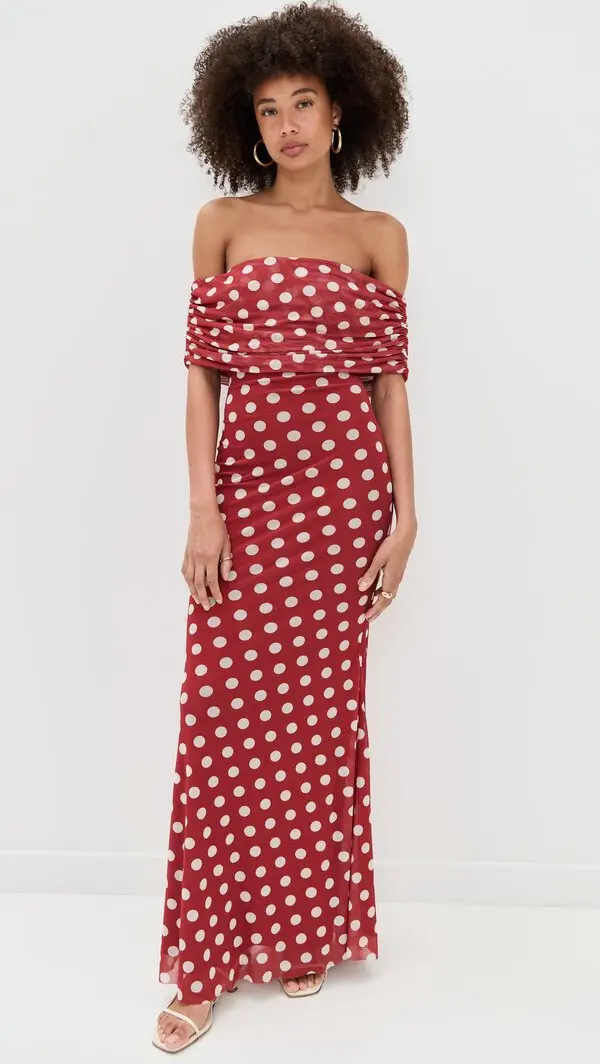 AFRM Mccall Polka Dot Maxi Dress