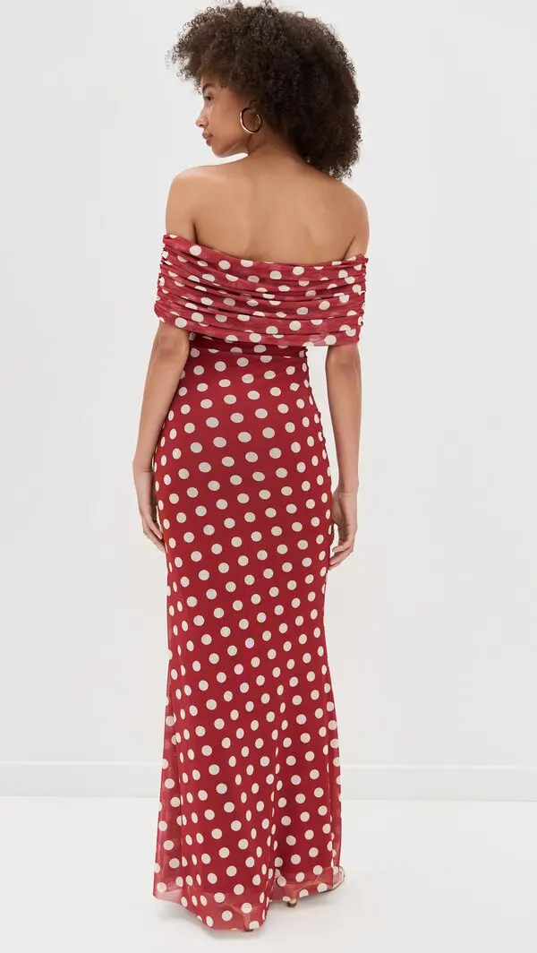 AFRM Mccall Polka Dot Maxi Dress