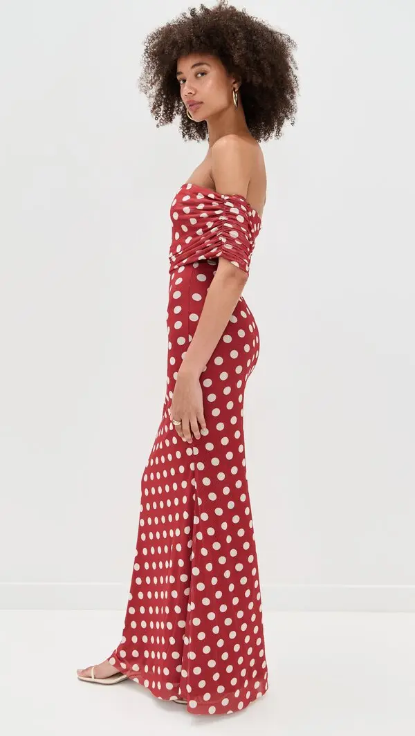 AFRM Mccall Polka Dot Maxi Dress