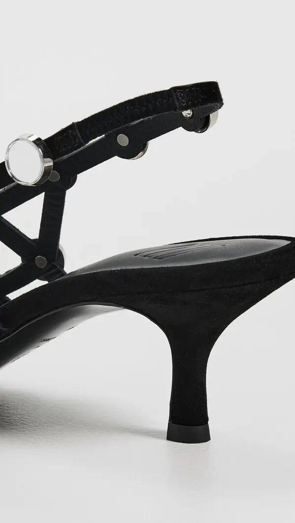 Attico Grid Slingback Pumps