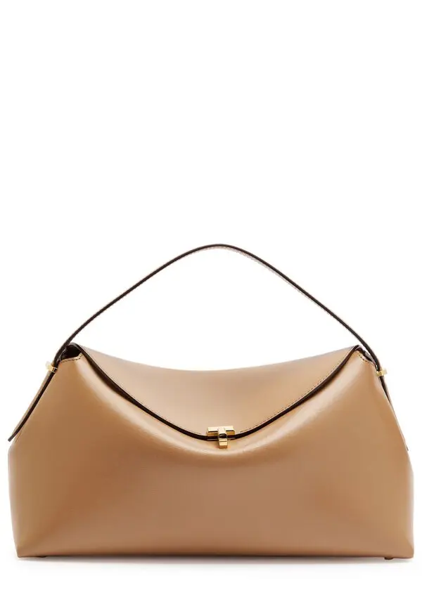 TOTEME T-lock Top Handle Bag - Camel