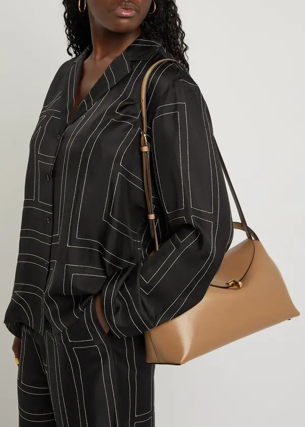 TOTEME T-lock Top Handle Bag - Camel