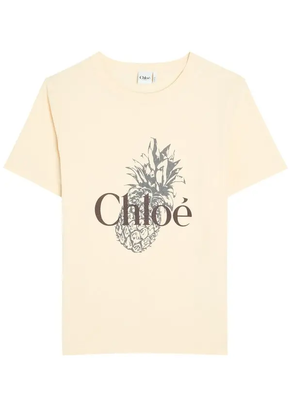Chloé Printed Cotton T-shirt - Multi Print