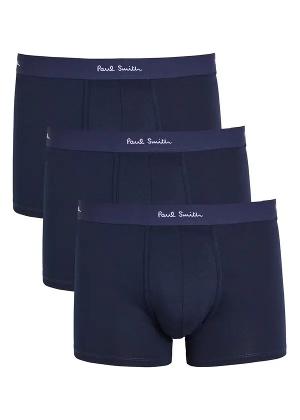 Paul Smith Stretch-cotton Trunks - Navy