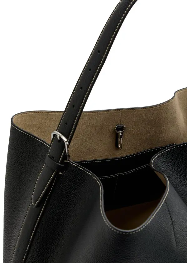 TOTEME Grained Leather Tote Bag