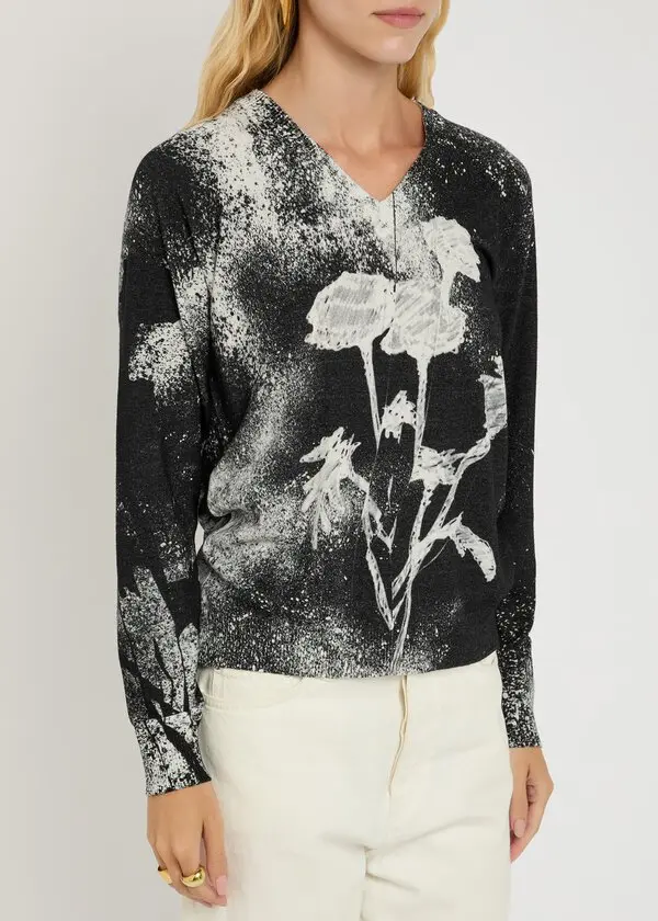 High Amuse Printed Rayon-blend Top - Multicoloured
