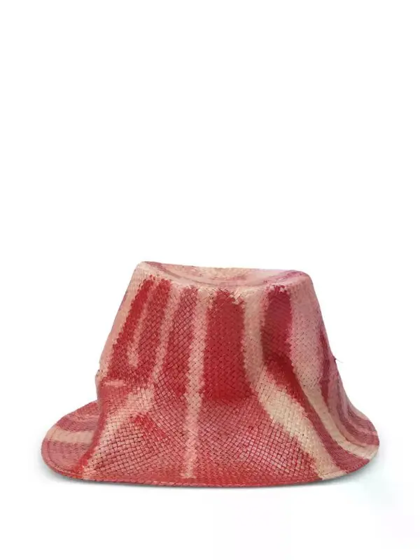YESEY Abstract-pattern Woven Hat - Red